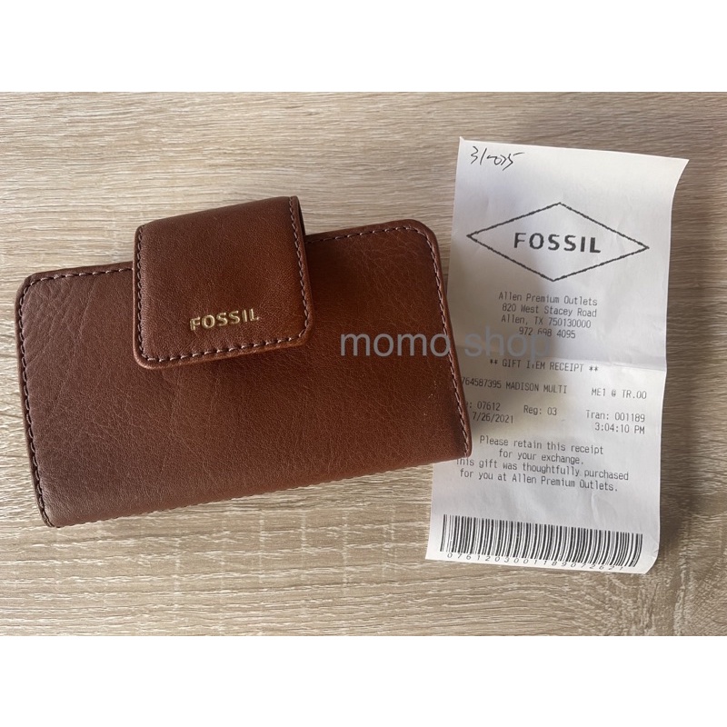 Fossil Madison 中夾 全新 現貨 有購證現貨 | 蝦皮購物