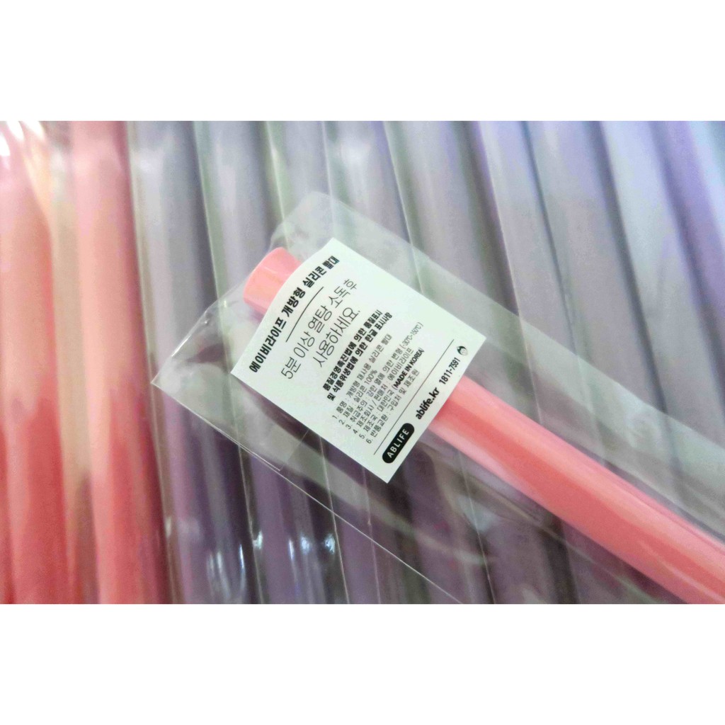 現貨 【KMU韓國美妝】 ABlife 可拆式 吸管 超好洗 耐熱 高溫 無毒 粗管 珍奶 珍珠奶茶 環保 矽膠 | 蝦皮購物