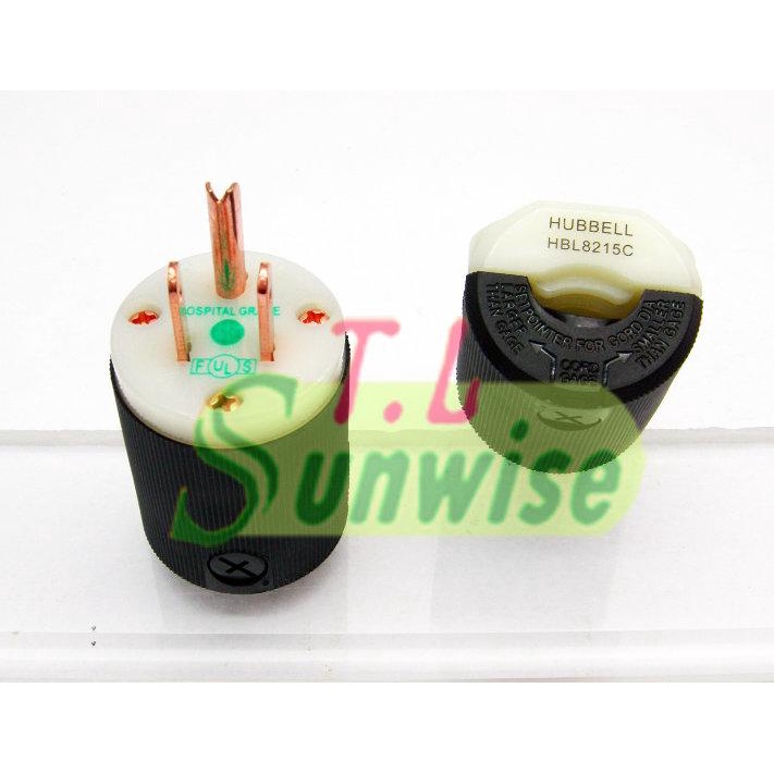 公插 尾插 HUBBELL 8215C 3腳 插頭 /3孔 尾插 美規紫銅 AC125V 15A HBL8215C 1只 | 蝦皮購物