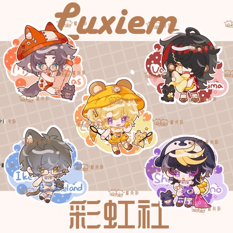 彩虹社 luxiem 同人 方卡 徽章 吊飾 Vox Ike Shu Luca Mysta | 蝦皮購物