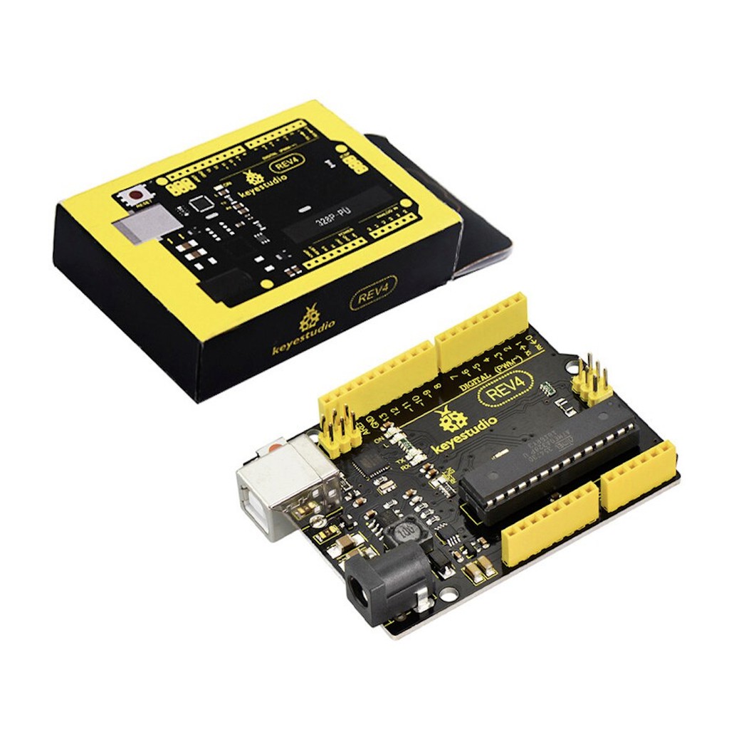 【樂意創客官方店】《附發票》原廠 Keyes Arduino UNO R3 升級穩壓晶片版本 附包裝盒 USB線 | 蝦皮購物