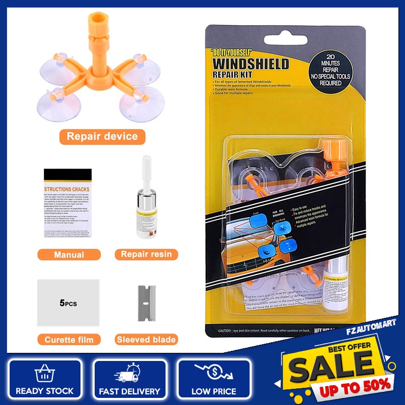 汽車擋風玻璃維修套件工具 / Gam Cermin Kereta Retak / 玻璃裂紋 / 擋風玻璃維修套件 / R | 蝦皮購物
