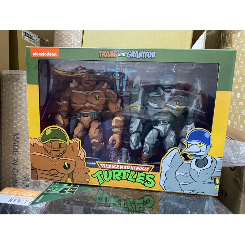 NECA 7吋 動畫版 忍者龜 石頭人 Tragg and Grannitor 雙人包 | 蝦皮購物
