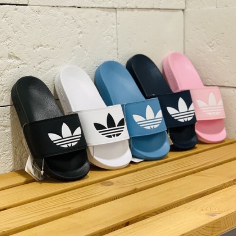 【R-Man】 ADIDAS SLIDE 防水 拖鞋 三葉草 黑 FU8298 白 FU8297 粉 FU9139 | 蝦皮購物