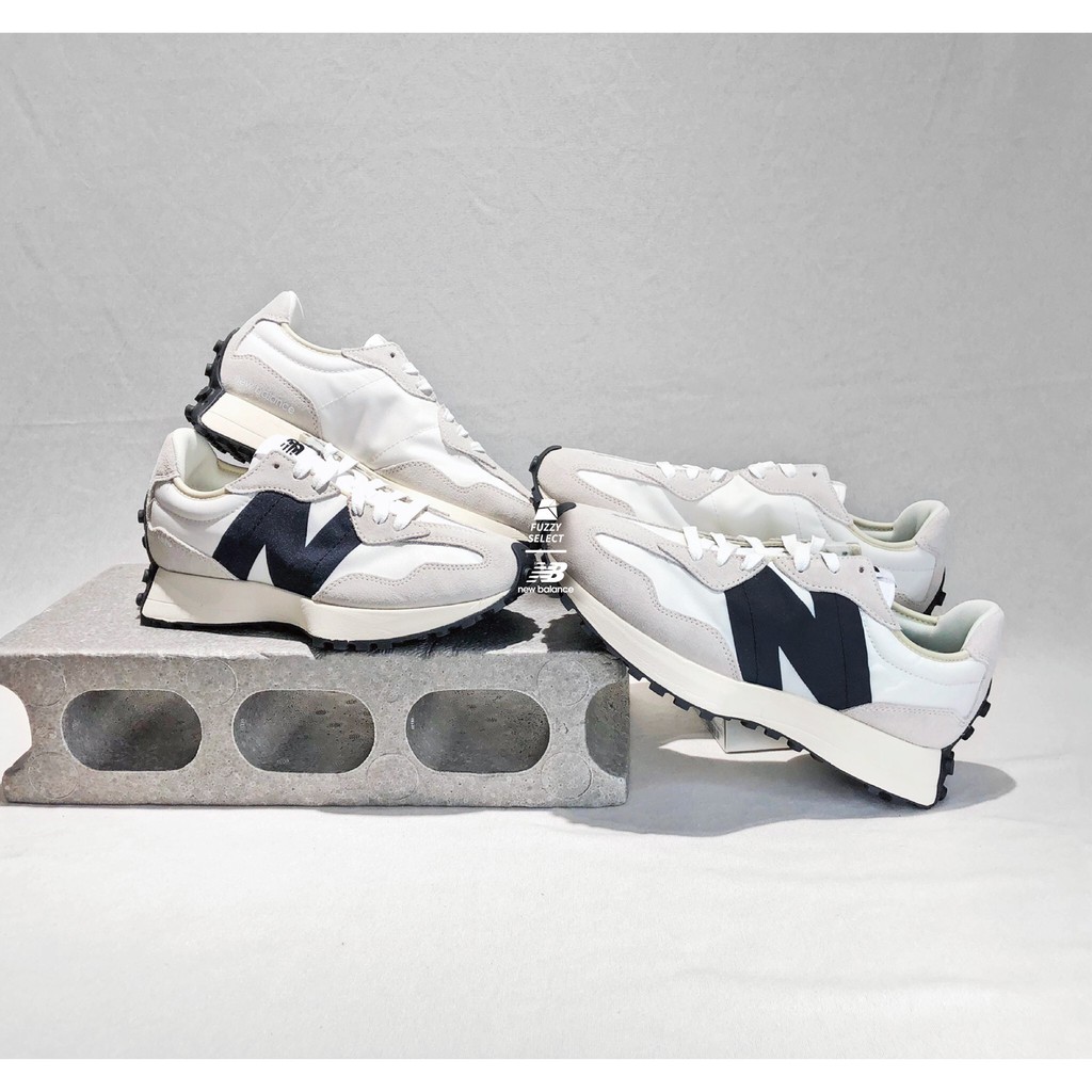 【逢甲 FUZZY】New Balance 327 大N 麂皮 復古 海鹽 白灰 男女鞋 MS327FE | 蝦皮購物