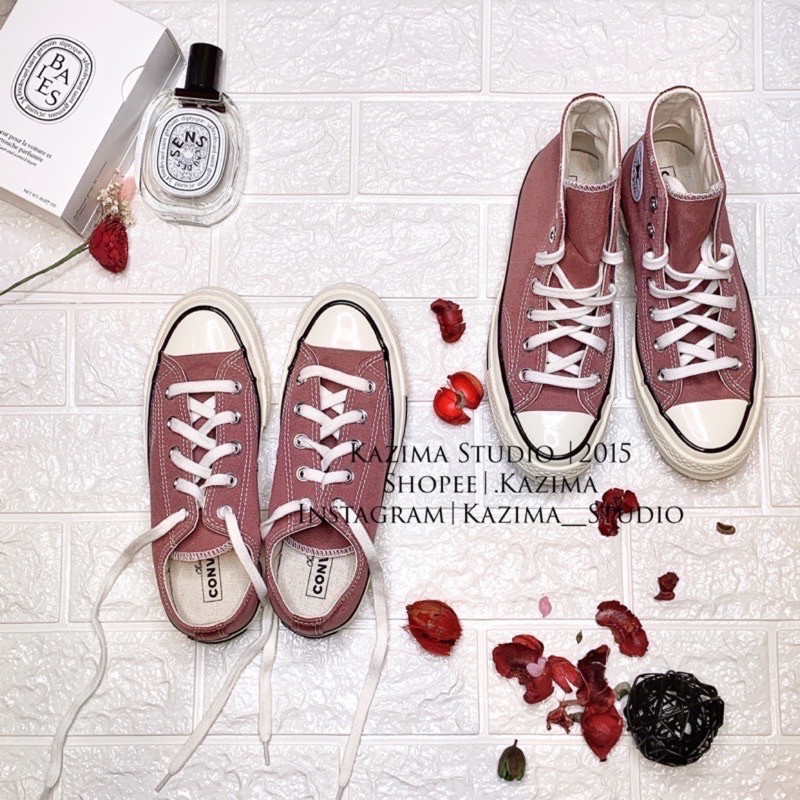 Kazima｜現貨領券折 Converse 1970 低筒 乾燥玫瑰 豆沙色 70 玫瑰色 高筒 豆沙紅 168510C | 蝦皮購物