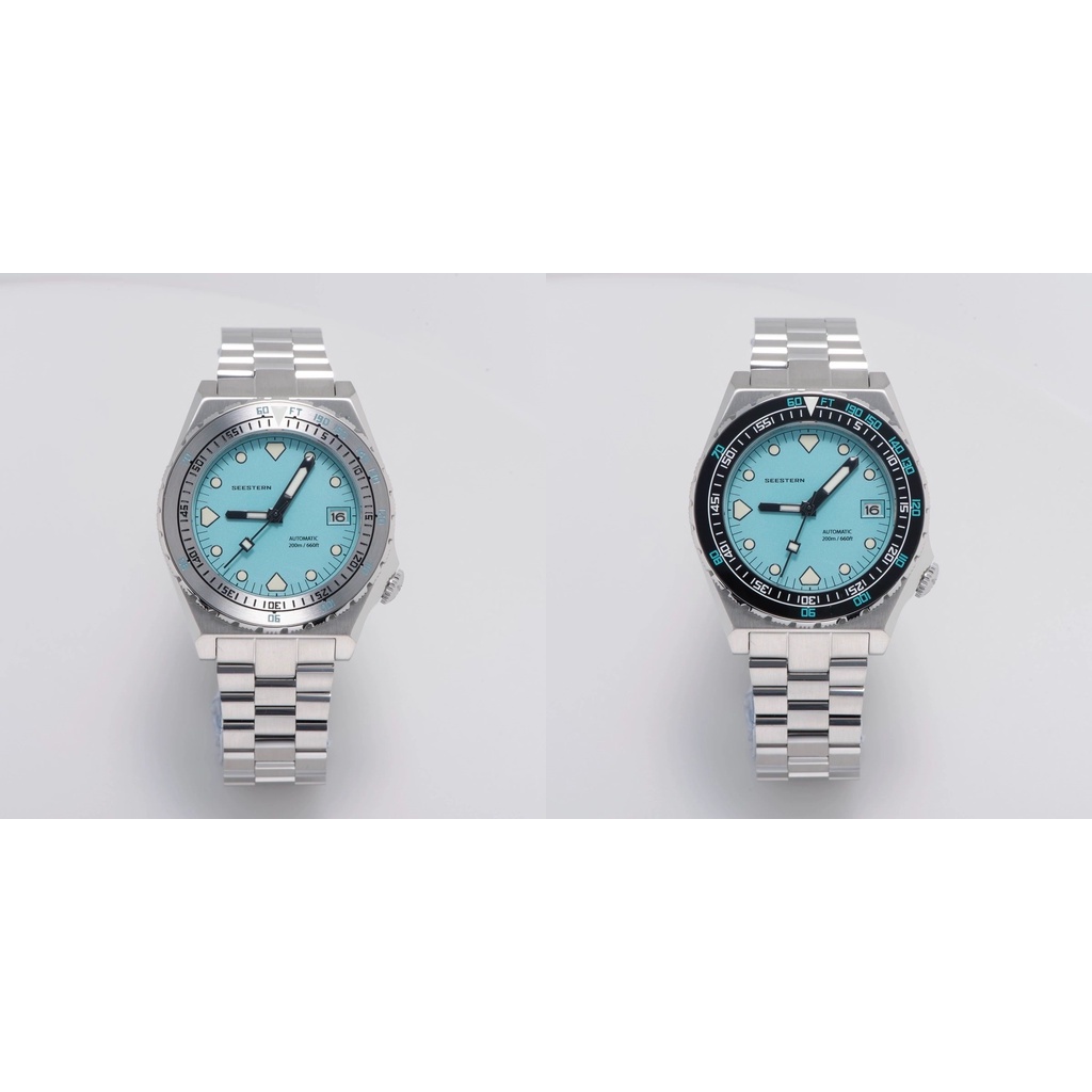 AF Store* Seestern SUB 600T 蒂芬妮 面盤 潛水錶 機械錶 200米 陶瓷圈 不鏽鋼 錶帶 | 蝦皮購物