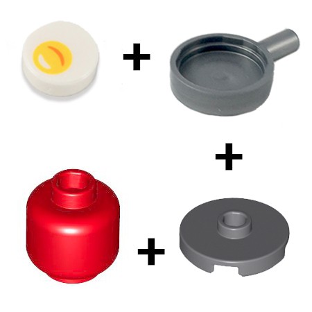 樂高 LEGO 野外 露營 氣化爐 雞蛋 鬆餅 炒鍋 2x2 紅色 橘色 圓形 平滑 60283 4528 3626c | 蝦皮購物