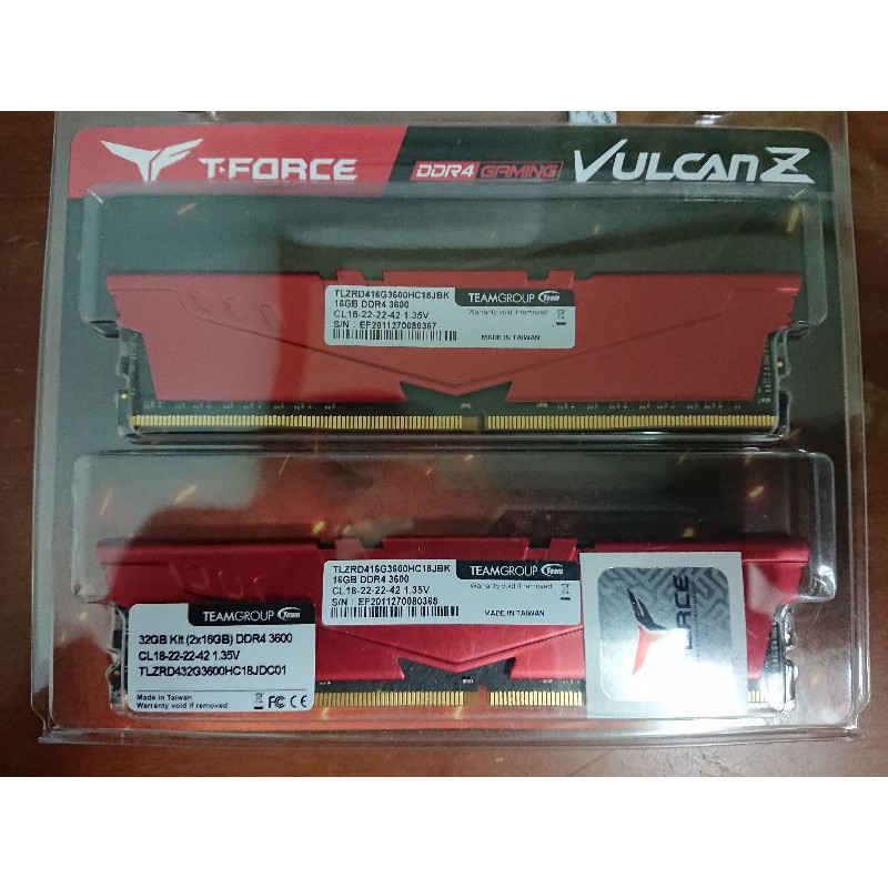 十銓 T-Force Vulcan Z DDR4-3600 CL18 16g x2 | 蝦皮購物