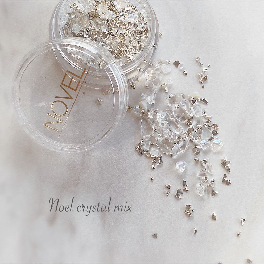 全新現貨 NOVEL 1257 NCM Noel crystal mix 水晶 天然石 銀碎薄片 日本美甲代購 | 蝦皮購物