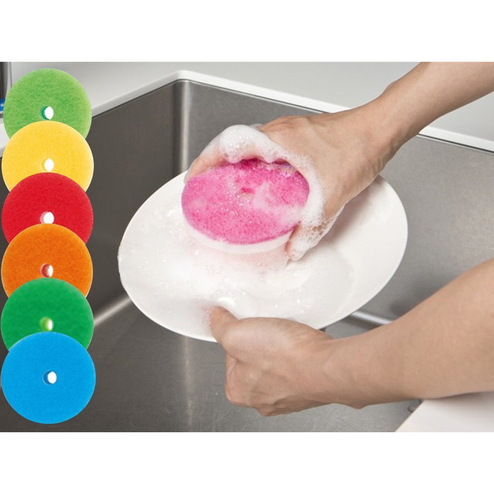 日本製【MARNA吸盤便利菜瓜布 】附吸盤 便利菜瓜布 菜瓜布 圓形菜瓜布 好清洗 | 蝦皮購物