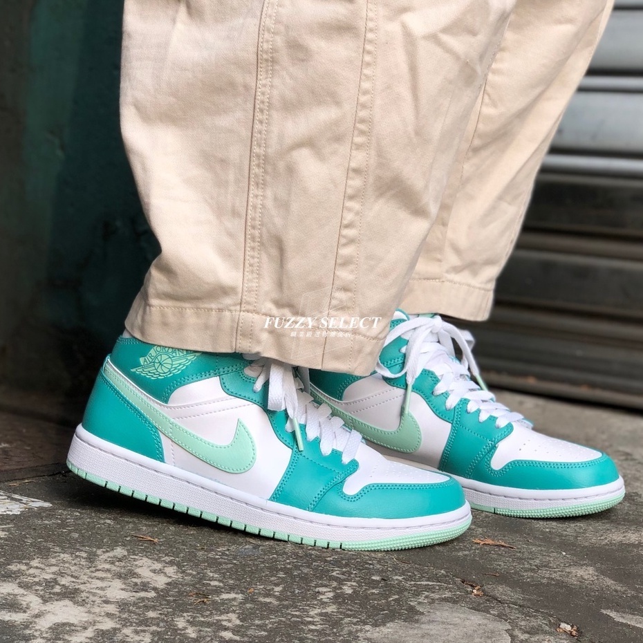 【逢甲FUZZY】W Air Jordan 1 MID Island Green 湖水綠 海洋綠 DV2229-300 | 蝦皮購物