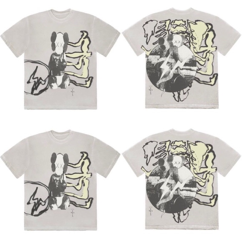 現貨 Cactus Jack X KAWS X Fragment 短T M Travis Scott Utopia | 蝦皮購物