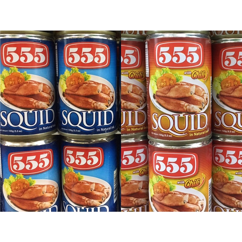 菲律賓🇵🇭 555 SQUID 烏賊 罐頭 🦑 155g | 蝦皮購物
