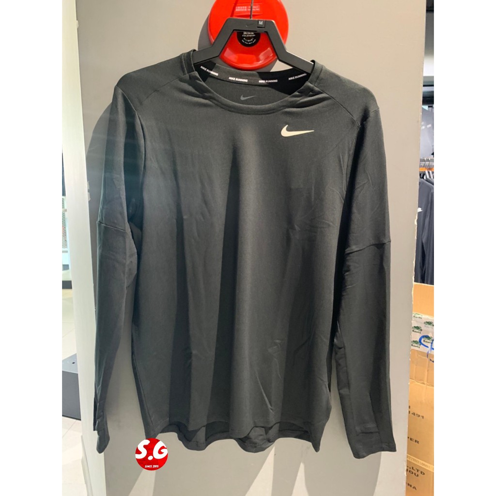 S.G NIKE DRI-FIT RUNNG 運動 長袖 慢跑 訓練 跑步 排汗 透氣 黑色 男款 DD4755-010 | 蝦皮購物