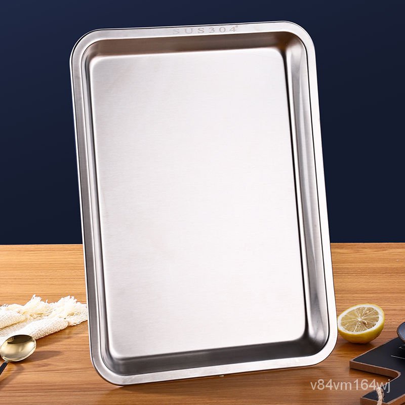 【優選好物】特厚304食品級不銹鋼平底盤方盤烘培烤盤商用蒸飯盤托盤餐盤菜盤jioyh oOgQ | 蝦皮購物