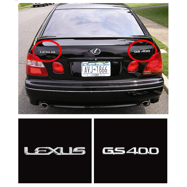 圓夢工廠 Lexus GS400 尾門 後車廂 鍍鉻銀 車標 字標 字貼 同原廠款式 | 蝦皮購物
