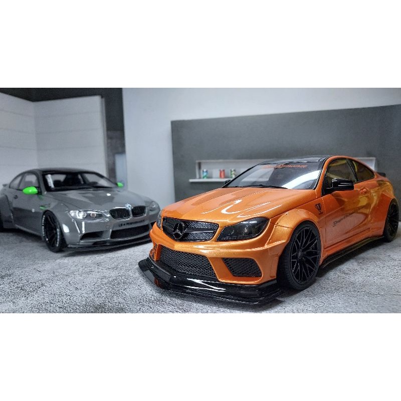 1/18 Mercedes-Benz C63 AMG LBWK金屬橘 | 蝦皮購物