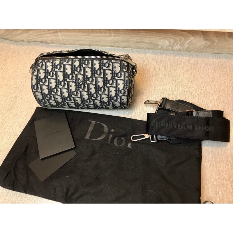 Dior緹花ROLLER圓筒郵差包（Aaron) | 蝦皮購物