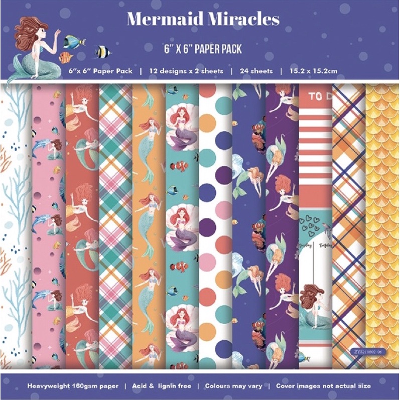 C.S小屋♥ 美人魚奇蹟⚡出清⚡⚡⚡6吋160g 24張入單面復古美編襯紙 爆炸盒剪貼diy情侶卡片手帳 手作紙 裝飾紙 | 蝦皮購物