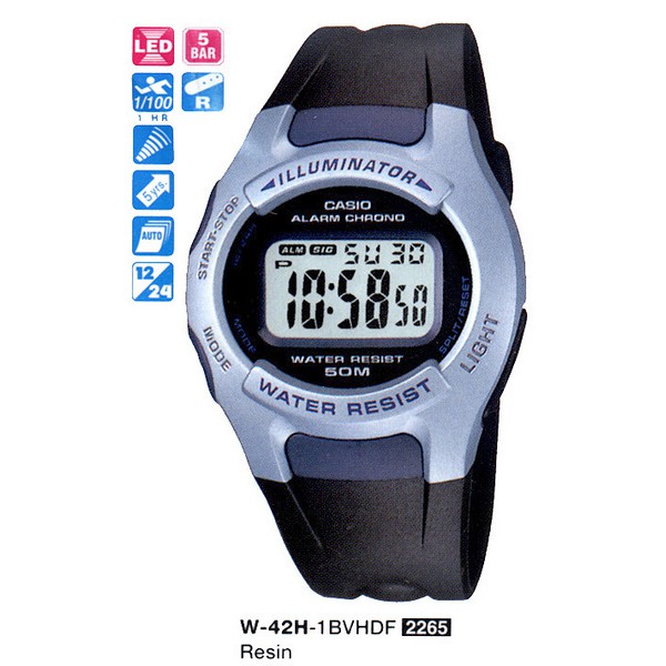 全新CASIO手錶(美運公司)W-42H藍色/W-43H黑色共兩色【多功能男運動錶】破盤價 | 蝦皮購物