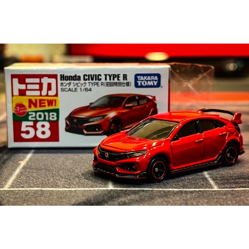 （萊恩收車R.C.F)Tomica No.58 Honda Civic Type R FK8 初回/一般 絕版 | 蝦皮購物