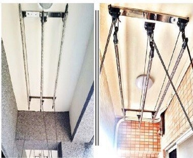 【susumy】BAILI 三桿手拉升降曬衣架 不鏽鋼曬衣桿 主機 昇降衣架 晾衣架 升降曬衣架 | 蝦皮購物