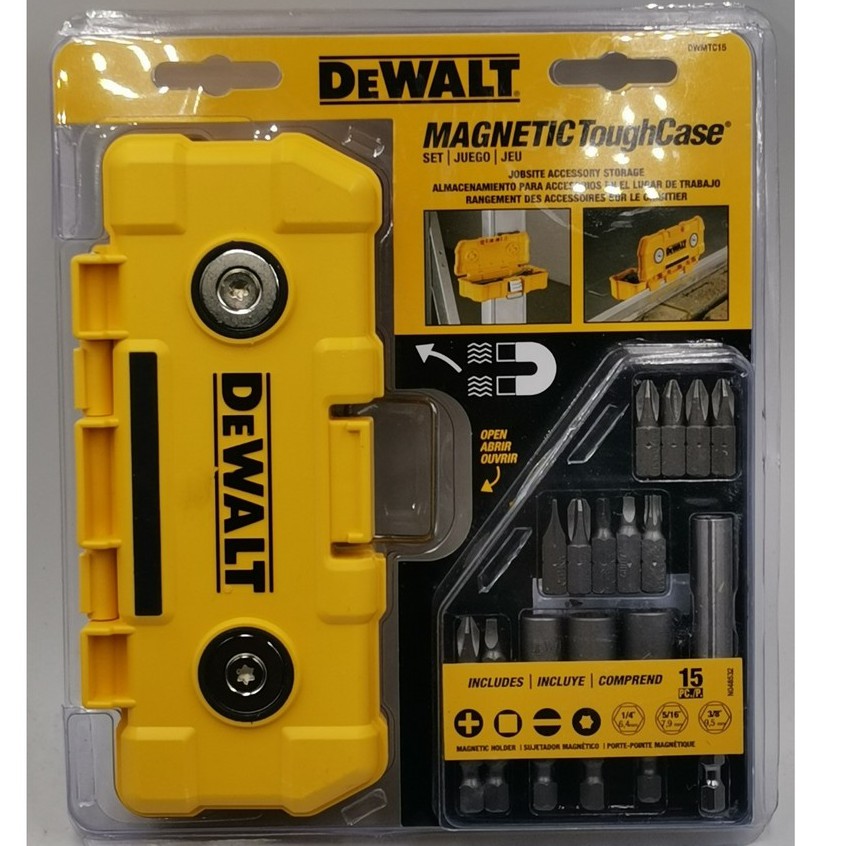 "台南工具好事多" DEWALT 得偉 全新 DWMTC15 衝擊起子15P配件套組 磁性收納盒 | 蝦皮購物