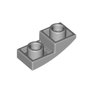 [樂磚庫] LEGO 24201 斜形 曲面型 淺灰色 1x2 6144138 | 蝦皮購物