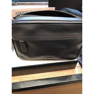 Coach 男款真皮方包 黑色 男女適用 F39946 相機包 方包 斜背 側背 | 蝦皮購物