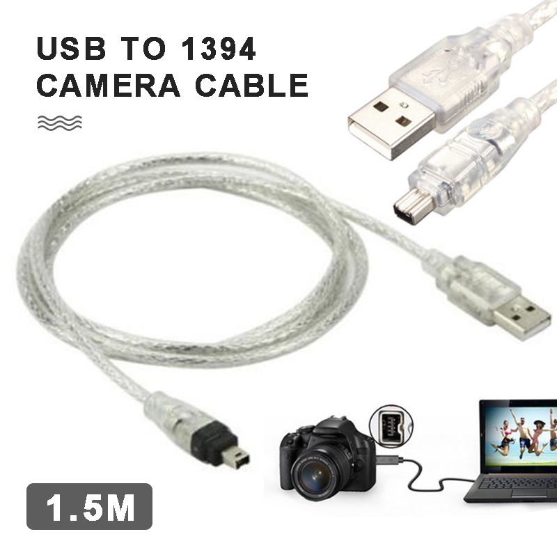 透明白色USB 1394線AM對4P USB轉1394相機線電腦周邊所有連接線 | 蝦皮購物
