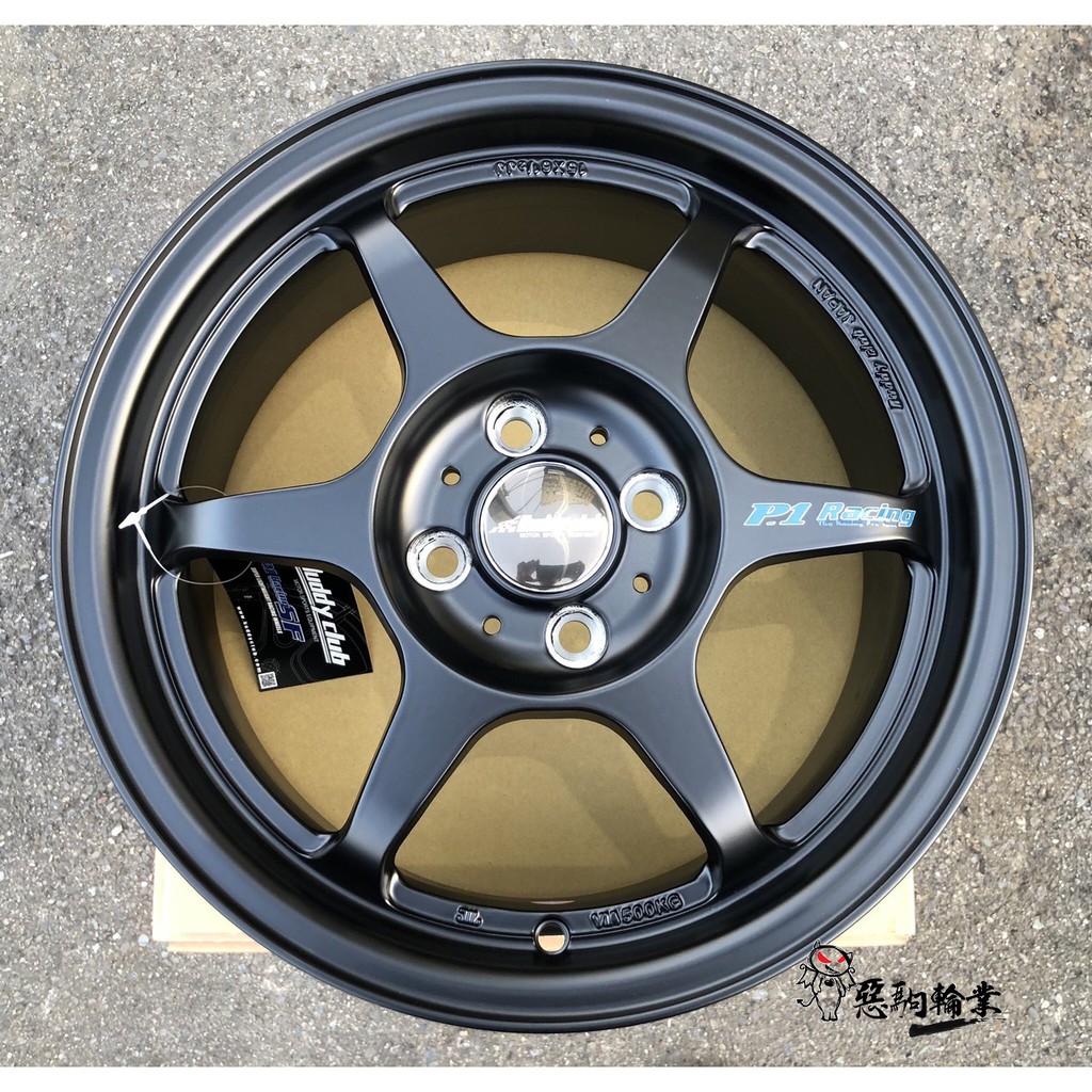 全新鋁圈 正品 BUDDY CLUB P1-RACING SF 15吋 4孔100 6.5J 輕量化 平光黑 | 蝦皮購物