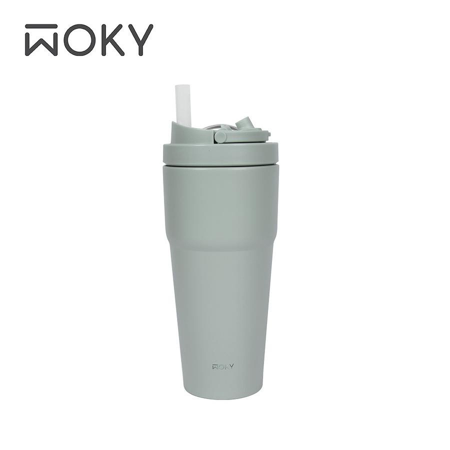 WOKY沃廚手提激凍輕芯鈦瓷易潔層保溫杯/ 750ml/ 水淺綠色 eslite誠品 | 蝦皮購物