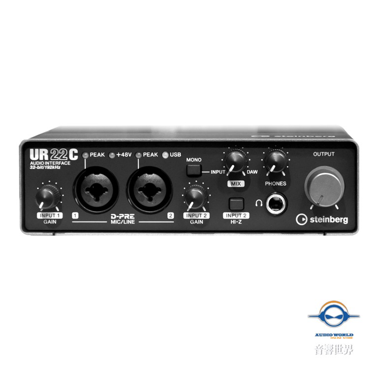 Steinberg UR22C 錄音介面USB 3.1 Type-C(附贈Cubase、可接手機)【音響世界】 | 蝦皮購物