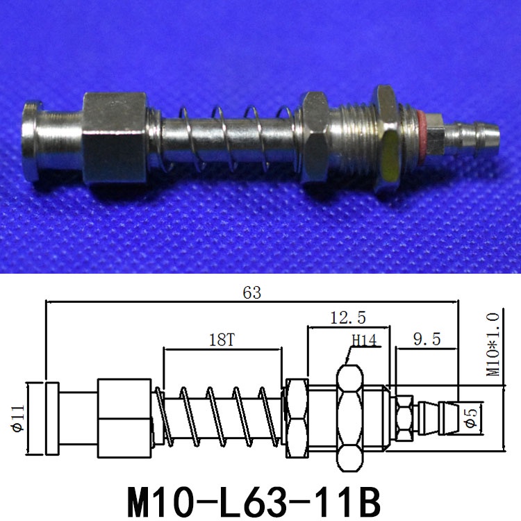螺紋金屬真空三角形 M10mm 2 空氣端 (M10-L60-11-2) | 蝦皮購物