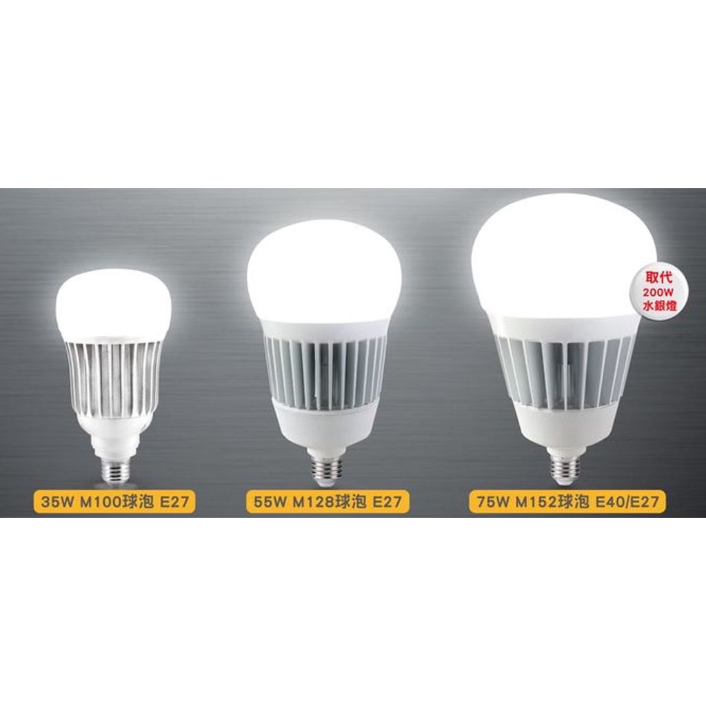 【亮博士】LED高光效大瓦數球泡燈 55W 75W E27 E40 黃光 自然光 白光 IP65 防水 | 蝦皮購物