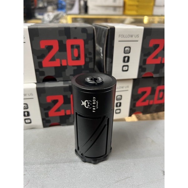 現貨 DonnyFL 消音器 2*4.25 inches 胖男孩fatboy 2.0版 滅音器 現貨 | 蝦皮購物