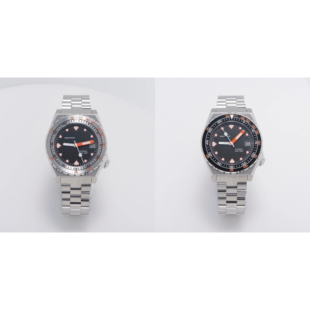 AF Store* Seestern SUB 600T 黑色 面盤 潛水錶 機械錶 200米 陶瓷圈 不鏽鋼 錶帶 | 蝦皮購物