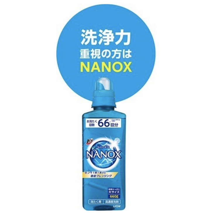 濃縮洗衣精【日本原裝】LION NANOX 奈米樂 除菌除臭消臭 超濃縮洗衣精 660g | 蝦皮購物