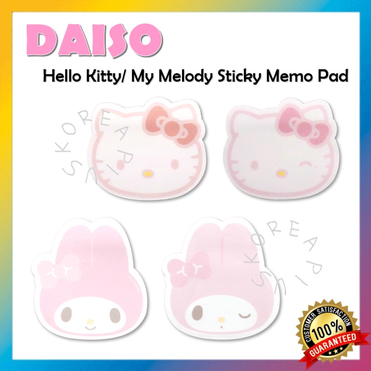 [DAISO] Hello Kitty/ My Melody Sticky Memo Pad 70pcs | 蝦皮購物