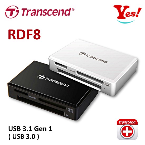 【Yes！公司貨】創見 Transcend MicroSD SD CF 卡 RDF8K/W USB 3.0 讀卡機 | 蝦皮購物