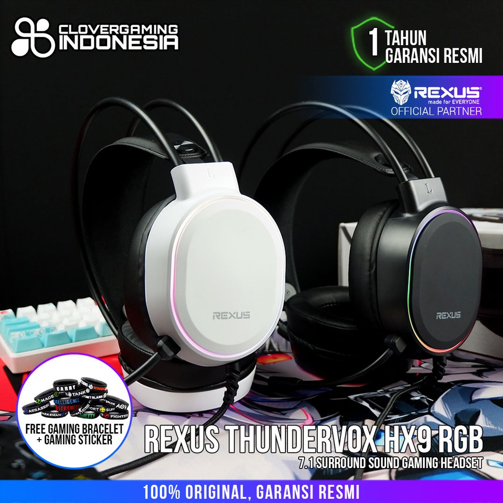 Rexus Thundervox HX9 RGB 7.1 環繞聲 HX-9 HX 9 遊戲耳機 | 蝦皮購物