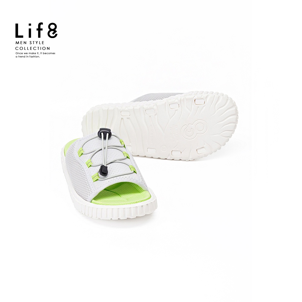 Life8-Sport 透氣感 餅乾拖鞋(可調節鬆緊)-19036-灰色 | 蝦皮購物