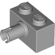 LEGO 樂高 2458 44865 淺灰 顆粒磚附軸 Brick Mod 1x2 Pin 4211364 | 蝦皮購物