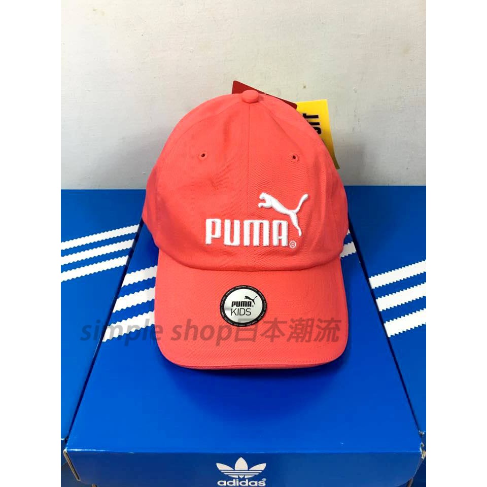 【Simple Shop】現貨 PUMA LOGO 刺繡 老帽 鴨舌帽 可調式 橘粉色 PUMA老帽 | 蝦皮購物