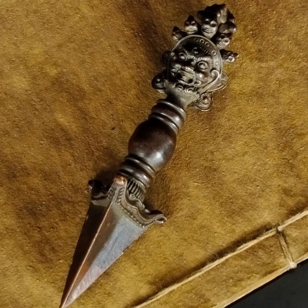 🔥手工精品🔥藏傳佛教法器明王降魔杵金剛杵密宗手工銅法器佛教用品古玩工藝品純金屬古玩 | 蝦皮購物