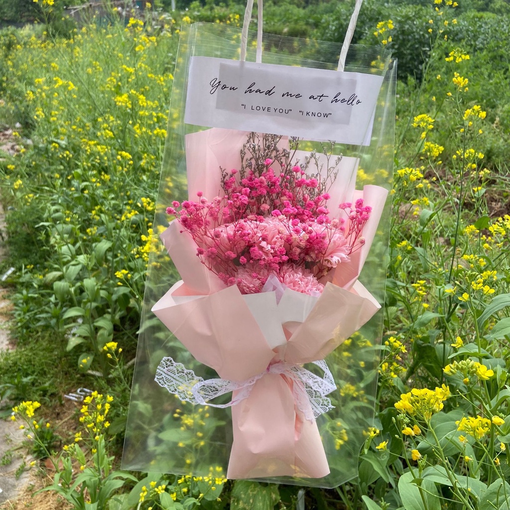 【24H出貨】 PVC鮮花透明包裝袋 禮品袋 禮物袋 包裝袋 PVC袋 鮮花袋 送禮 多功能袋子 禮袋 多用途 實用 P | 蝦皮購物