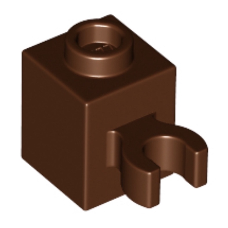 正版樂高LEGO零件(全新)- 30241b 60475b, 65460 6325717 變形磚 附夾 紅棕色 | 蝦皮購物