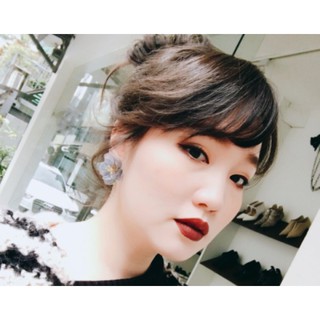 CordteX Ayako 藍色八重櫻耳環（夾式） | 蝦皮購物