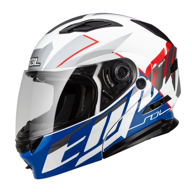 免運【SOL】SM-5 裂變-白藍紅｜SM5｜可掀式｜全罩式｜內墨鏡｜汽水帽｜可樂帽｜安全帽｜SJ騎士館 | 蝦皮購物